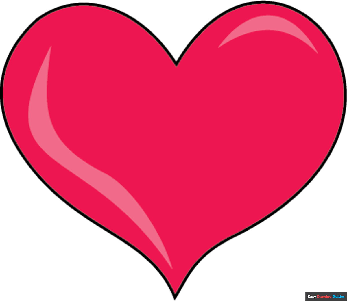 How To Draw A Heart Step by Step Tutorial Easy Drawing Guides
