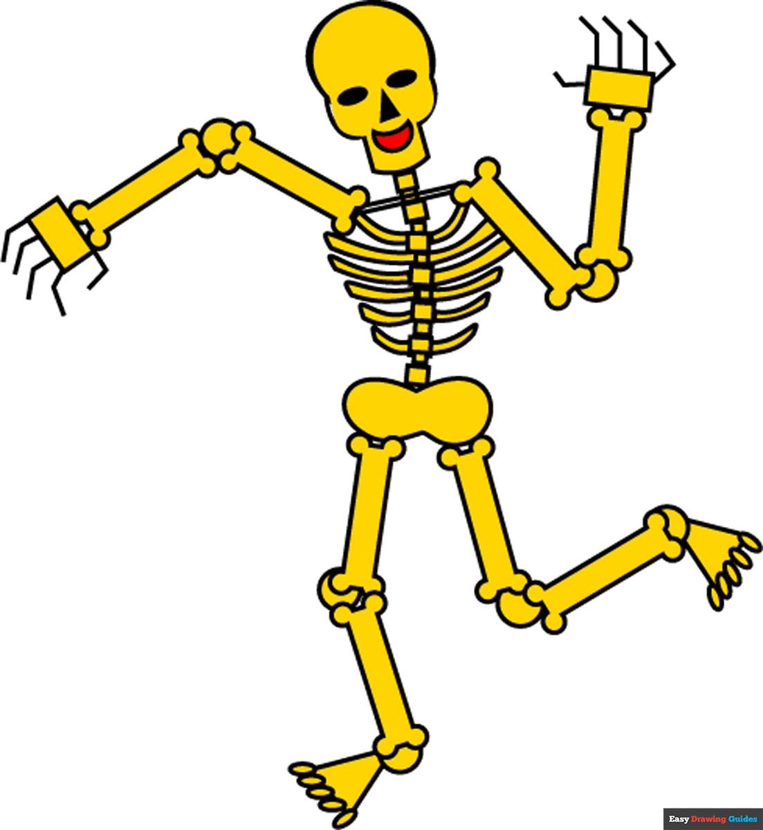How To Draw A Skeleton Printable Step By Step Drawing Sheet 