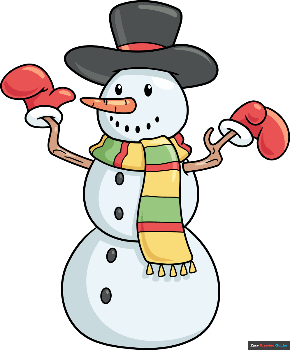 How To Draw A Snowman EASY Step By Step Tutorial