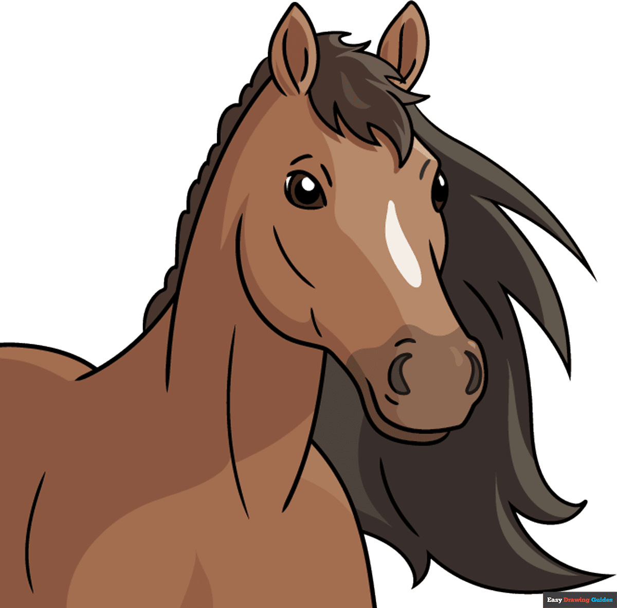 How To Draw A Horse Head Step By Step Easy