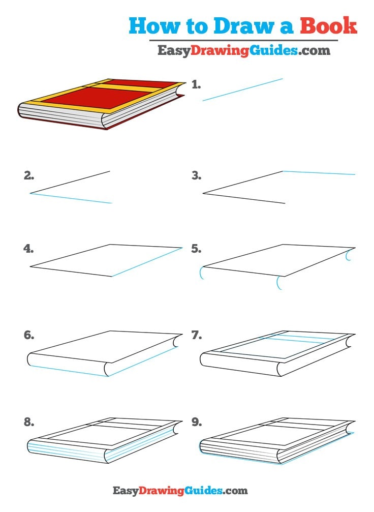 How To Draw A Book Really Easy Drawing Tutorial