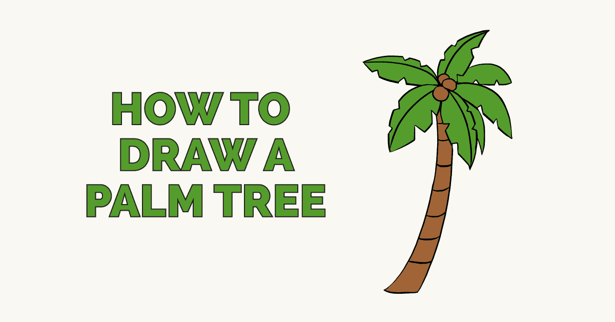 How To Draw A Palm Tree EASY Step By Step Tutorial