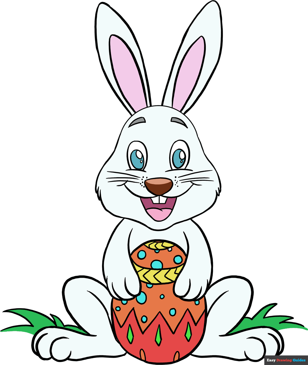 How To Draw An Easter Bunny Really Easy Drawing Tutorial