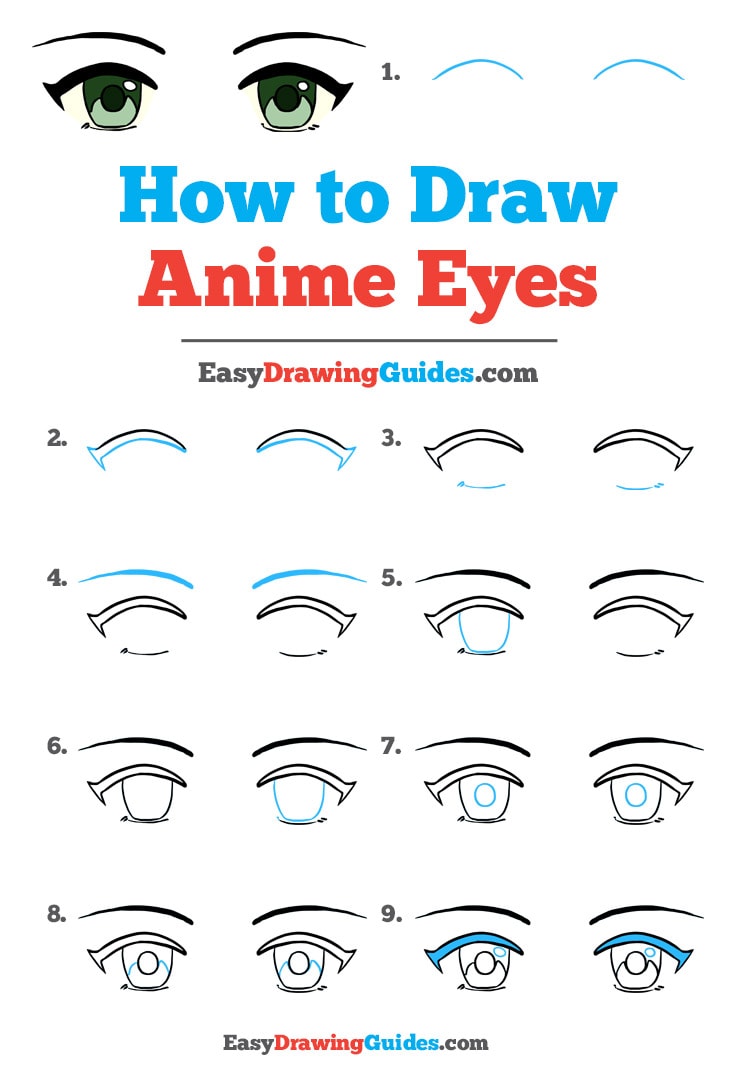 How To Draw Anime Eyes Really Easy Drawing Tutorial