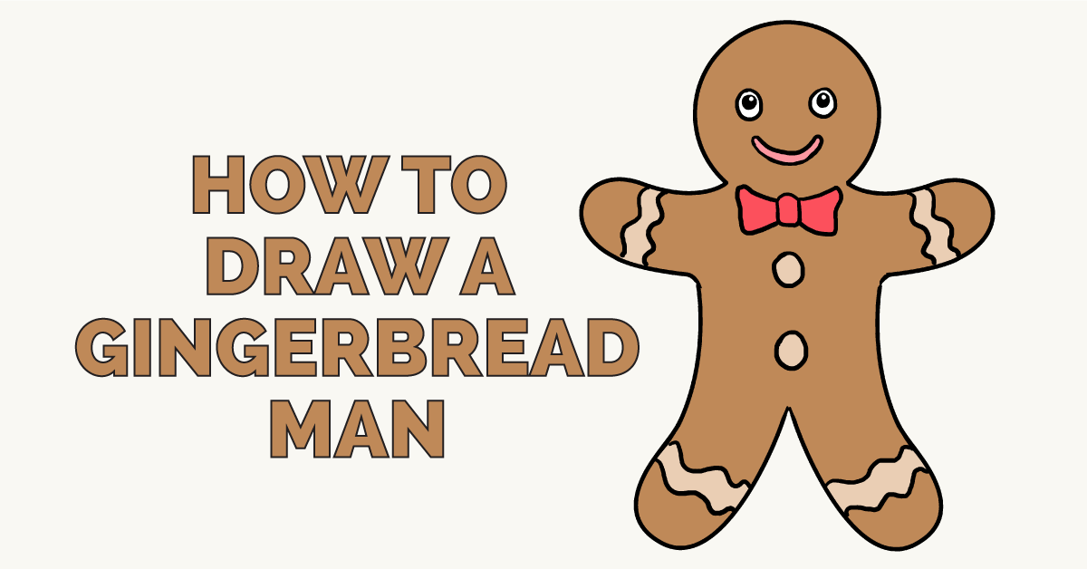 How To Draw A Gingerbread Man Really Easy Drawing Tutorial