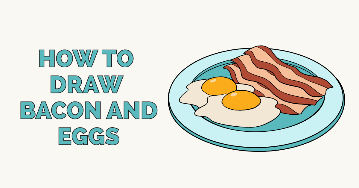 How To Draw Bacon And Eggs Really Easy Drawing Tutorial