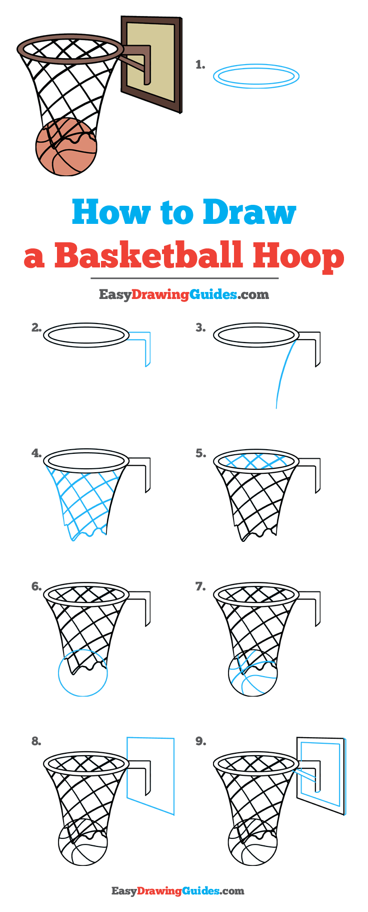 How To Draw A Basketball Hoop Really Easy Drawing Tutorial How To Draw A Basketball Hoop Really Easy Drawing Tutorial