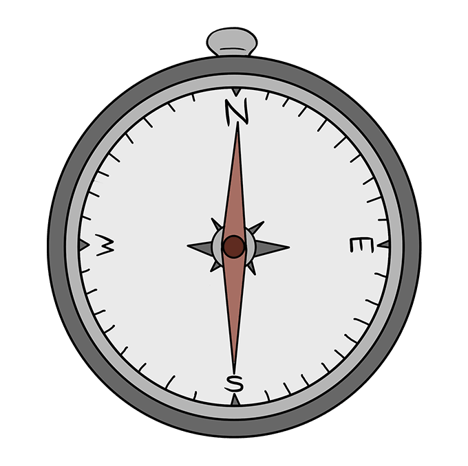 How To Draw A Compass Really Easy Drawing Tutorial