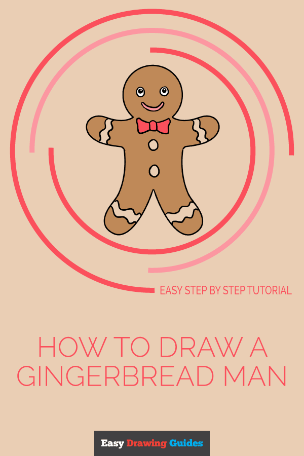 How To Draw A Gingerbread Man Really Easy Drawing Tutorial