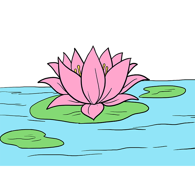 How To Draw A Lotus Flower Really Easy Drawing Tutorial