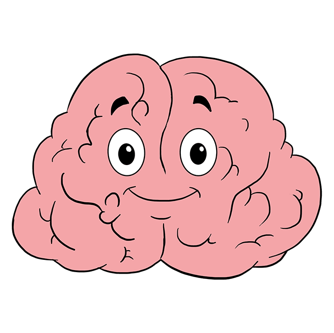 How To Draw A Brain Really Easy Drawing Tutorial