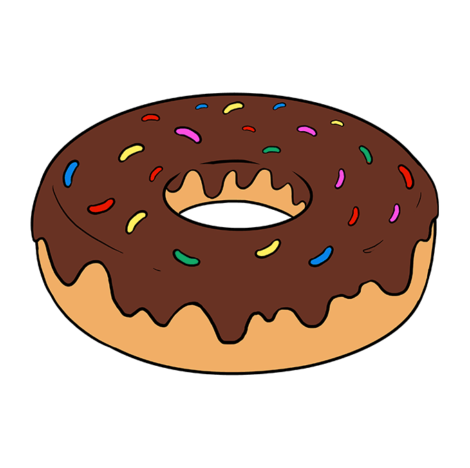 How To Draw A Donut Really Easy Drawing Tutorial