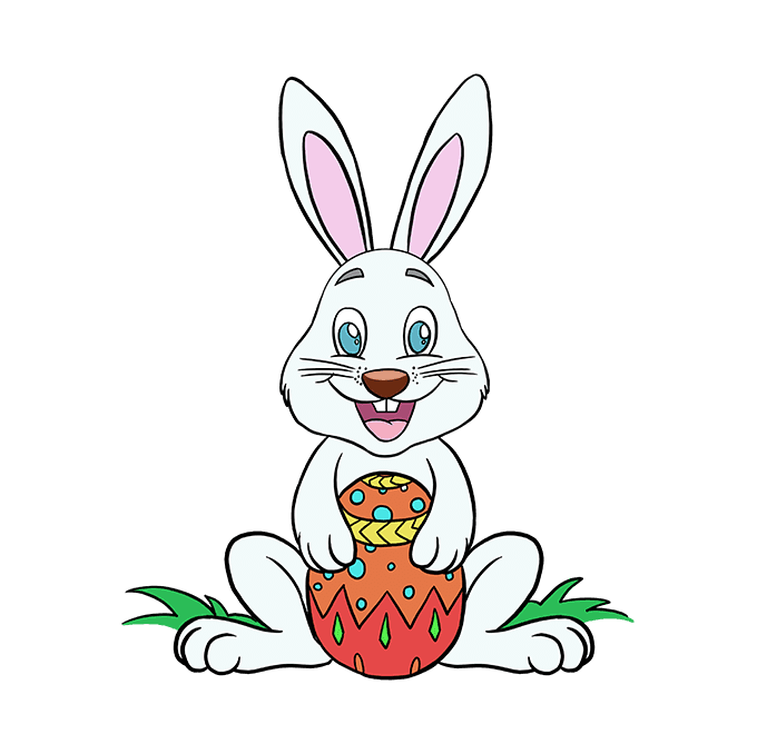 How To Draw An Easter Bunny Really Easy Drawing Tutorial