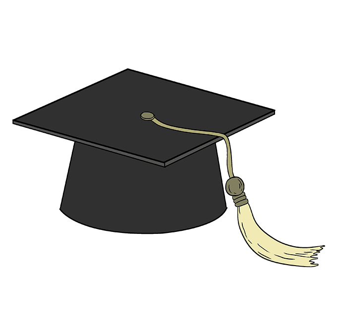 How To Draw A Graduation Cap Really Easy Drawing Tutorial