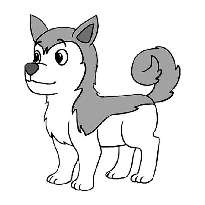 How To Draw A Husky Really Easy Drawing Tutorial