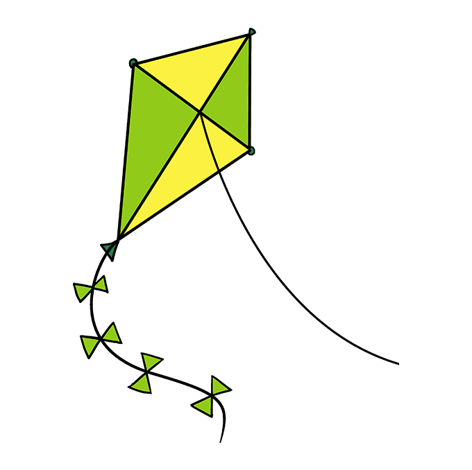 How To Draw A Kite Really Easy Drawing Tutorial