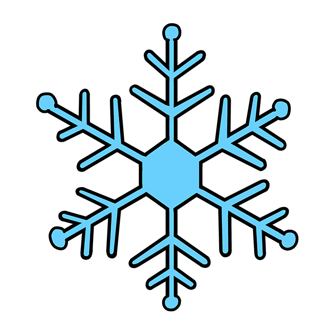 How To Draw A Snowflake Really Easy Drawing Tutorial