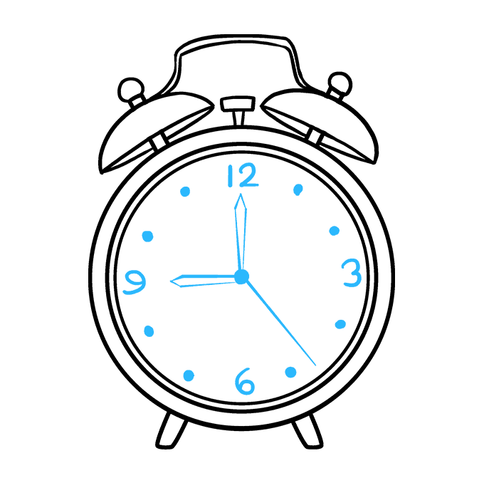 How To Draw An Alarm Clock Really Easy Drawing Tutorial