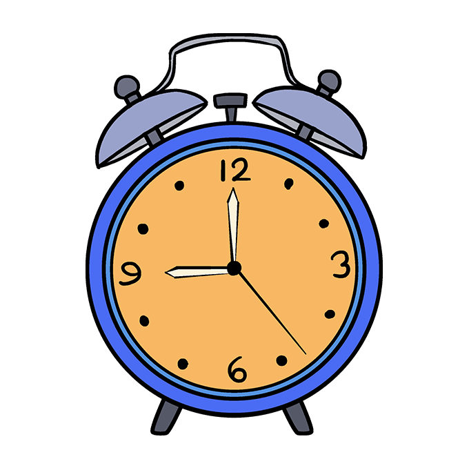 How To Draw An Alarm Clock Small Sporcut