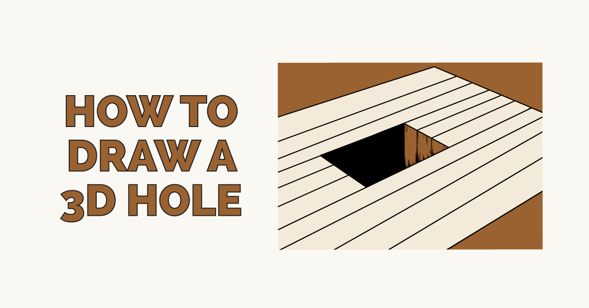 How To Draw A 3D Hole Really Easy Drawing Tutorial