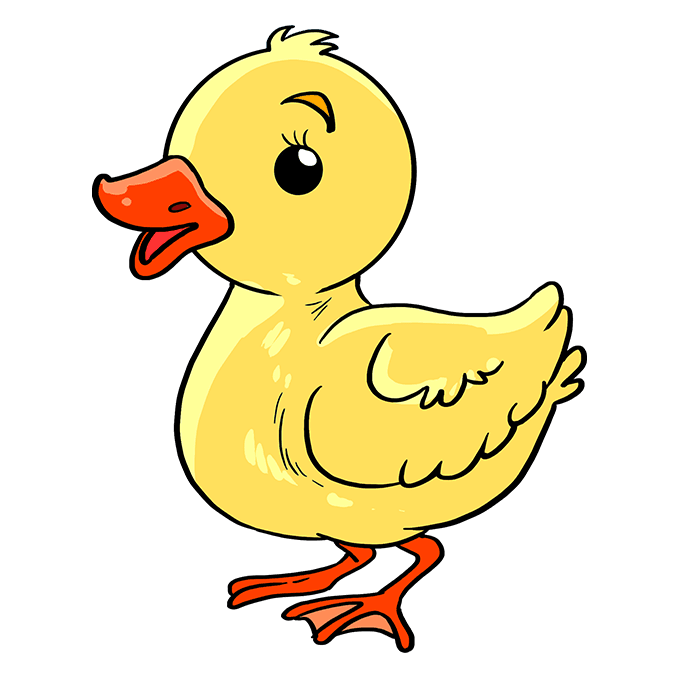 How To Draw A Baby Duck Really Easy Drawing Tutorial
