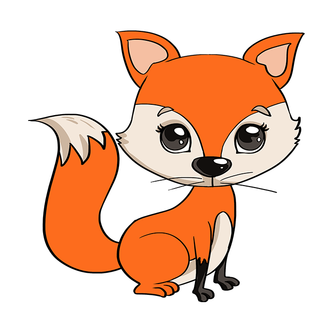 How To Draw A Baby Fox Really Easy Drawing Tutorial