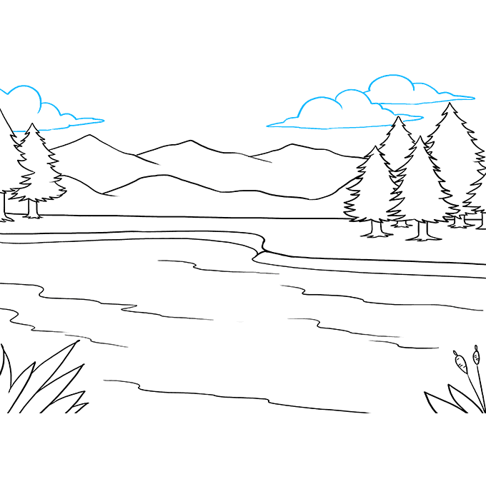 How To Draw A Lake Really Easy Drawing Tutorial How To Draw A Lake Really Easy Drawing Tutorial