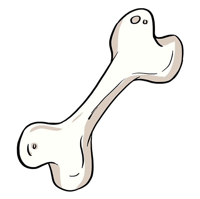How To Draw A Dog Bone Really Easy Drawing Tutorial