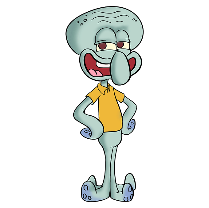 How To Draw Squidward From Spongebob Squarepants Really Easy Drawing 