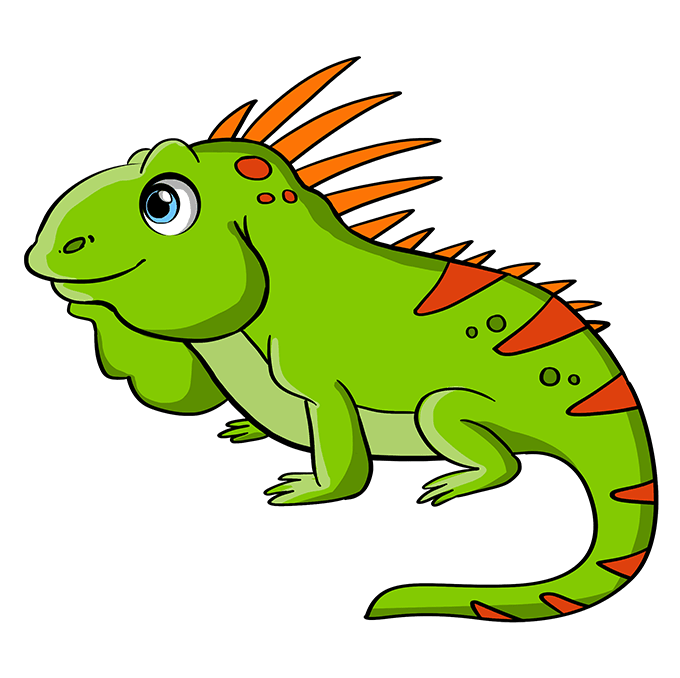 How To Draw An Iguana Really Easy Drawing Tutorial