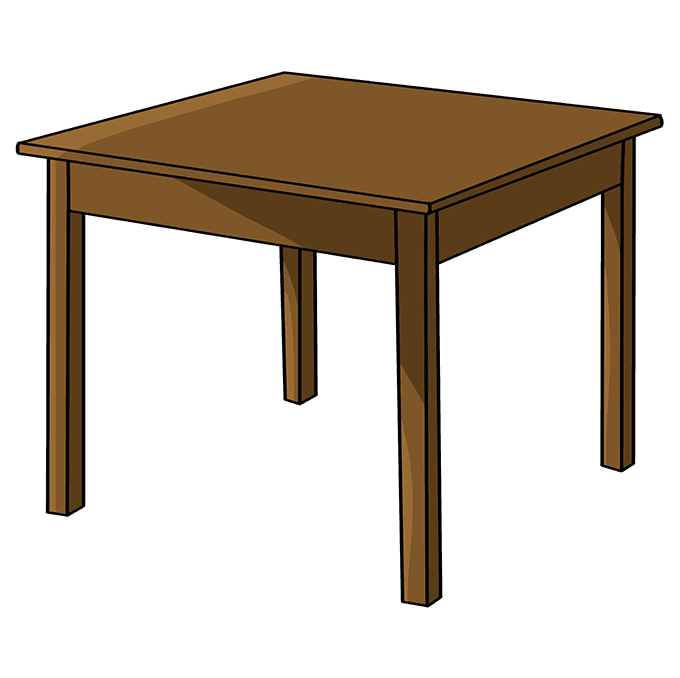 How To Draw A Table Really Easy Drawing Tutorial
