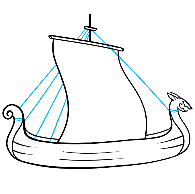 How To Draw A Viking Ship Step By Step - Design Talk