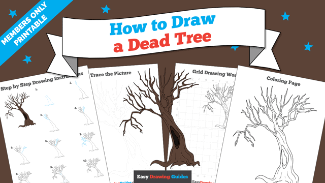 How To Draw A Dead Tree Really Easy Drawing Tutorial