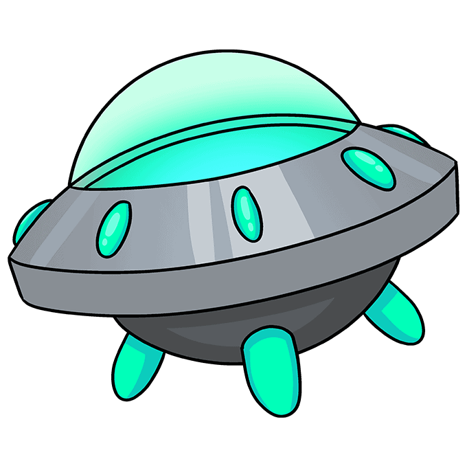 How To Draw A Spaceship Really Easy Drawing Tutorial