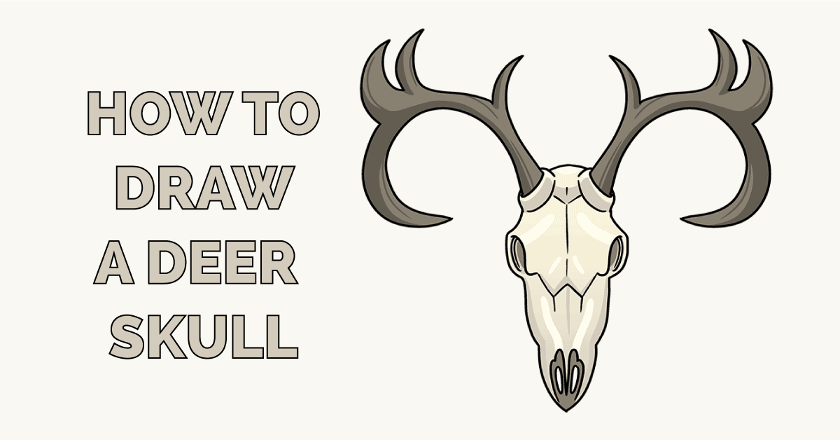 How To Draw A Deer Skull Really Easy Drawing Tutorial