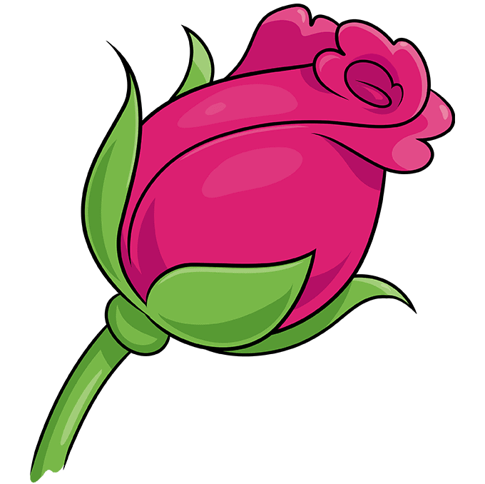 How To Draw A Rose Bud Really Easy Drawing Tutorial How To Draw A Rose Bud Really Easy Drawing Tutorial