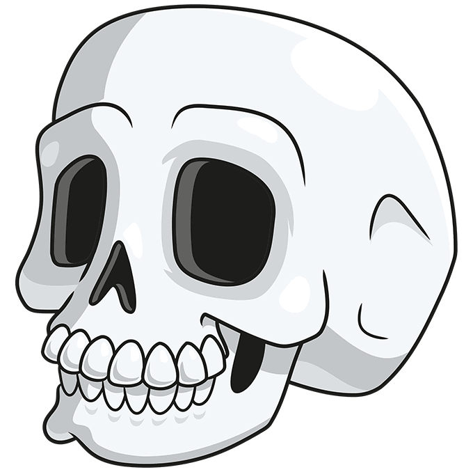 How To Draw A Cartoon Skull Really Easy Drawing Tutorial