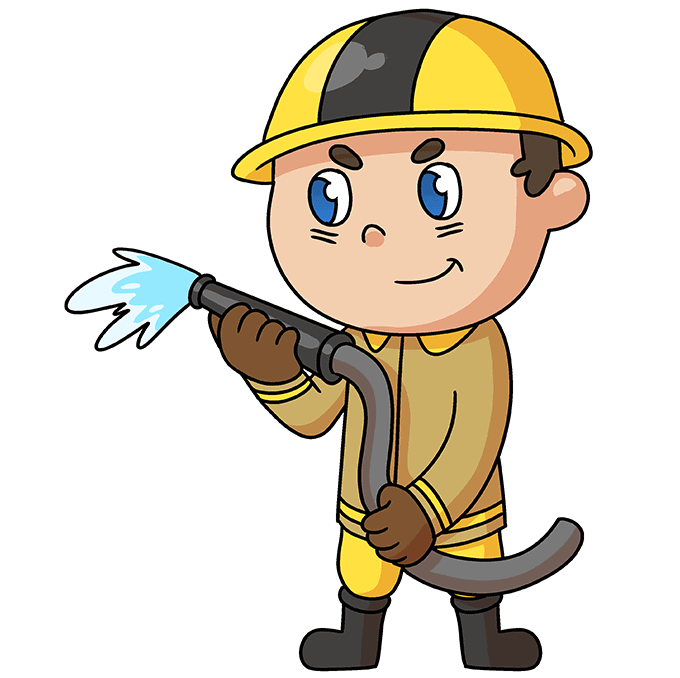 How To Draw A Firefighter Really Easy Drawing Tutorial