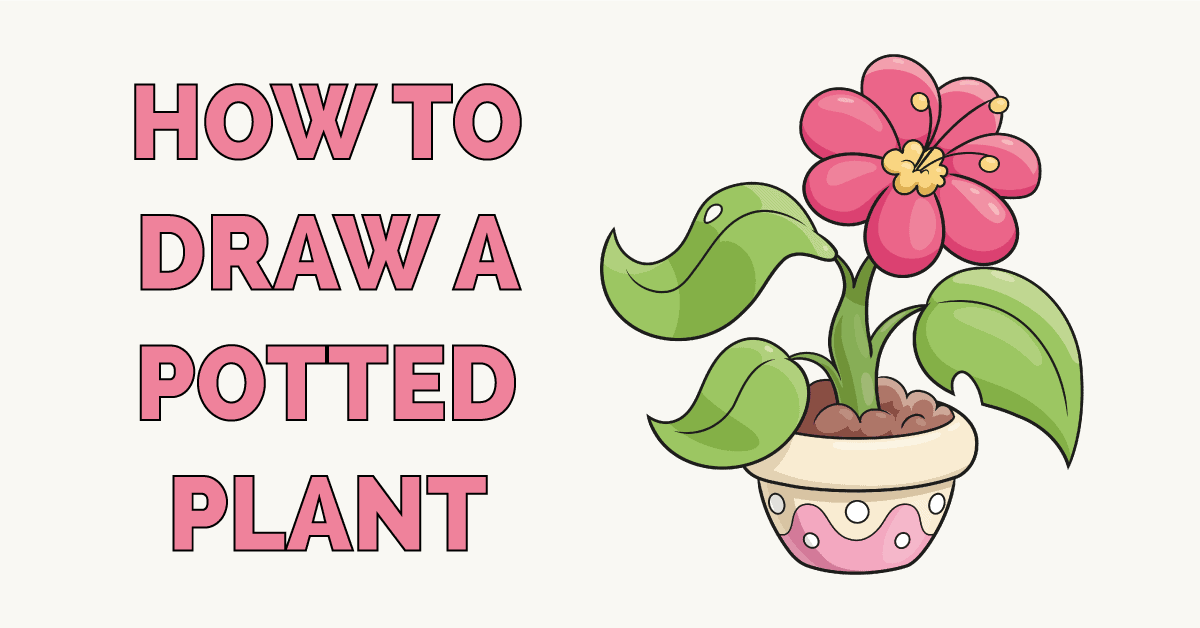 How To Draw A Potted Plant Really Easy Drawing Tutorial