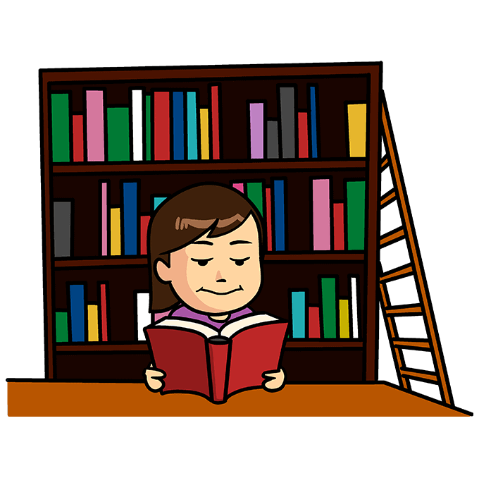 How To Draw A Library Really Easy Drawing Tutorial