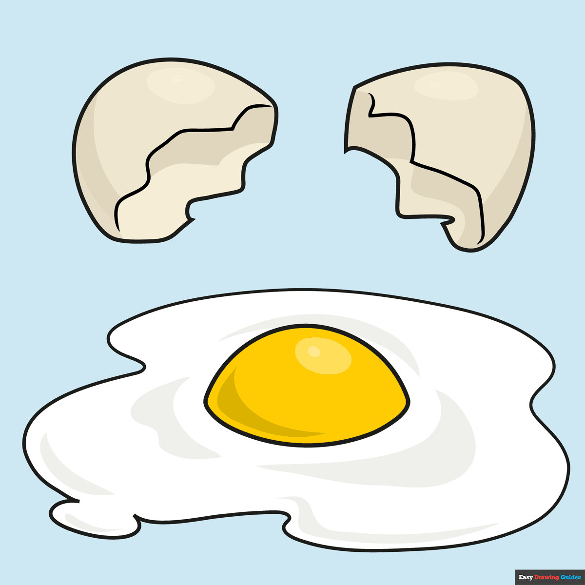 Cartoon Cooked Egg