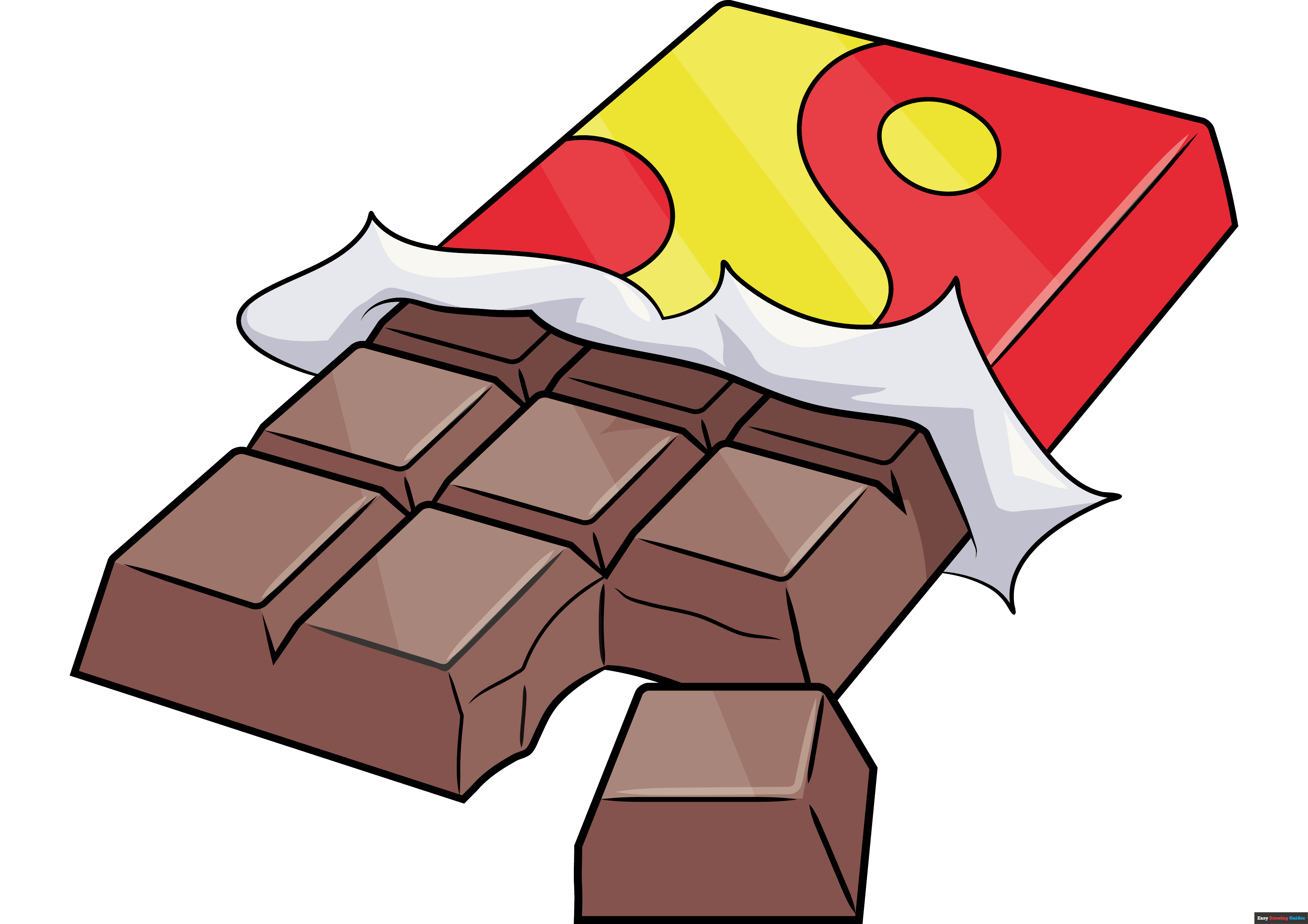 How To Draw A Chocolate Bar Really Easy Drawing Tutorial
