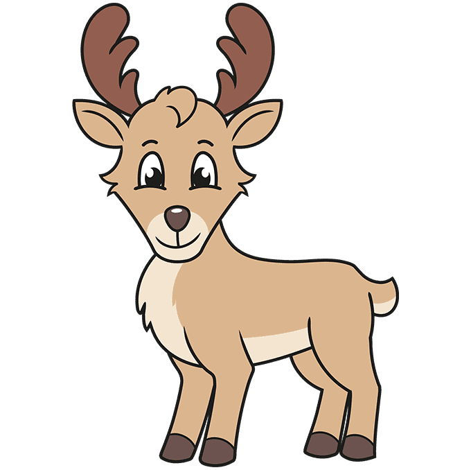 Reindeer Drawing Easy Step By Step Nydia Terrell