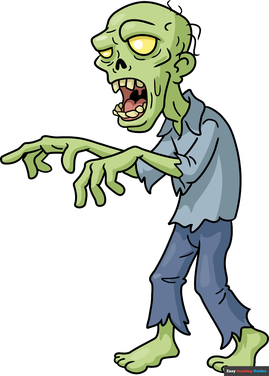 How To Draw A Creepy Zombie Really Easy Drawing Tutorial