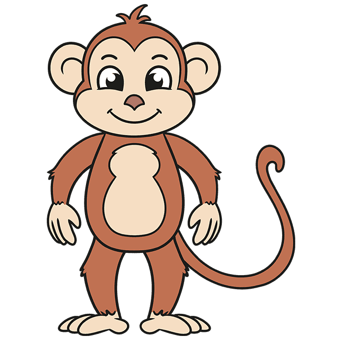 Easy To Draw White Tiger How To Draw A Monkey McKeever Boading