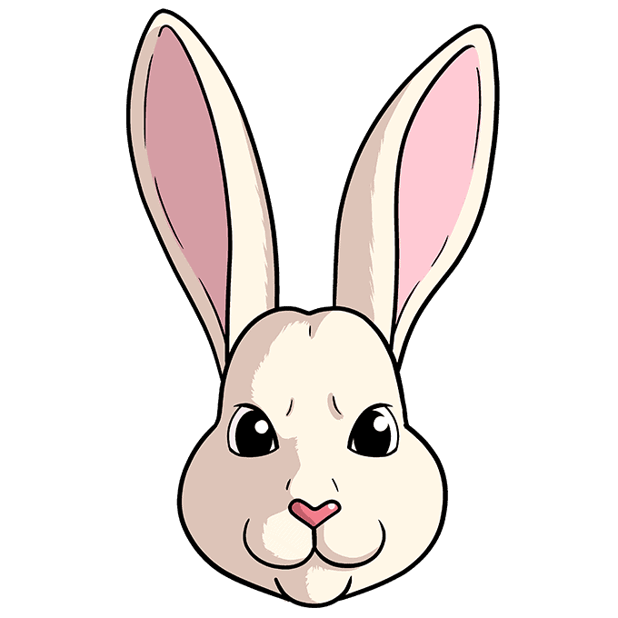 Draw Easter Bunny FaceH nh Minh H a H a Vect Tr Ph B n Quy n M t L n o n Phim Ngh Thu t
