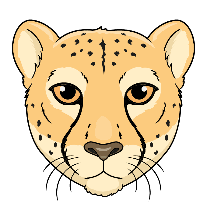 How To Draw A Cheetah Face Really Easy Drawing Tutorial