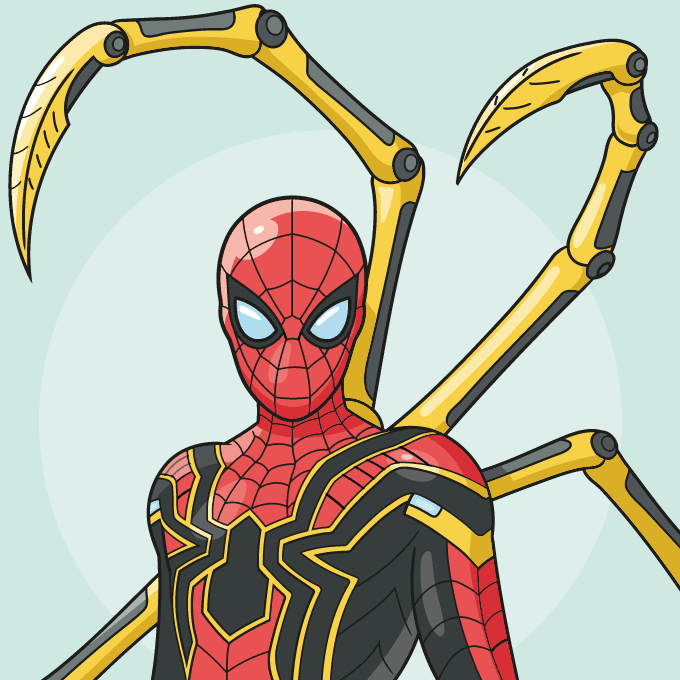 How To Draw Iron Spider From Avengers Really Easy Drawing Tutorial