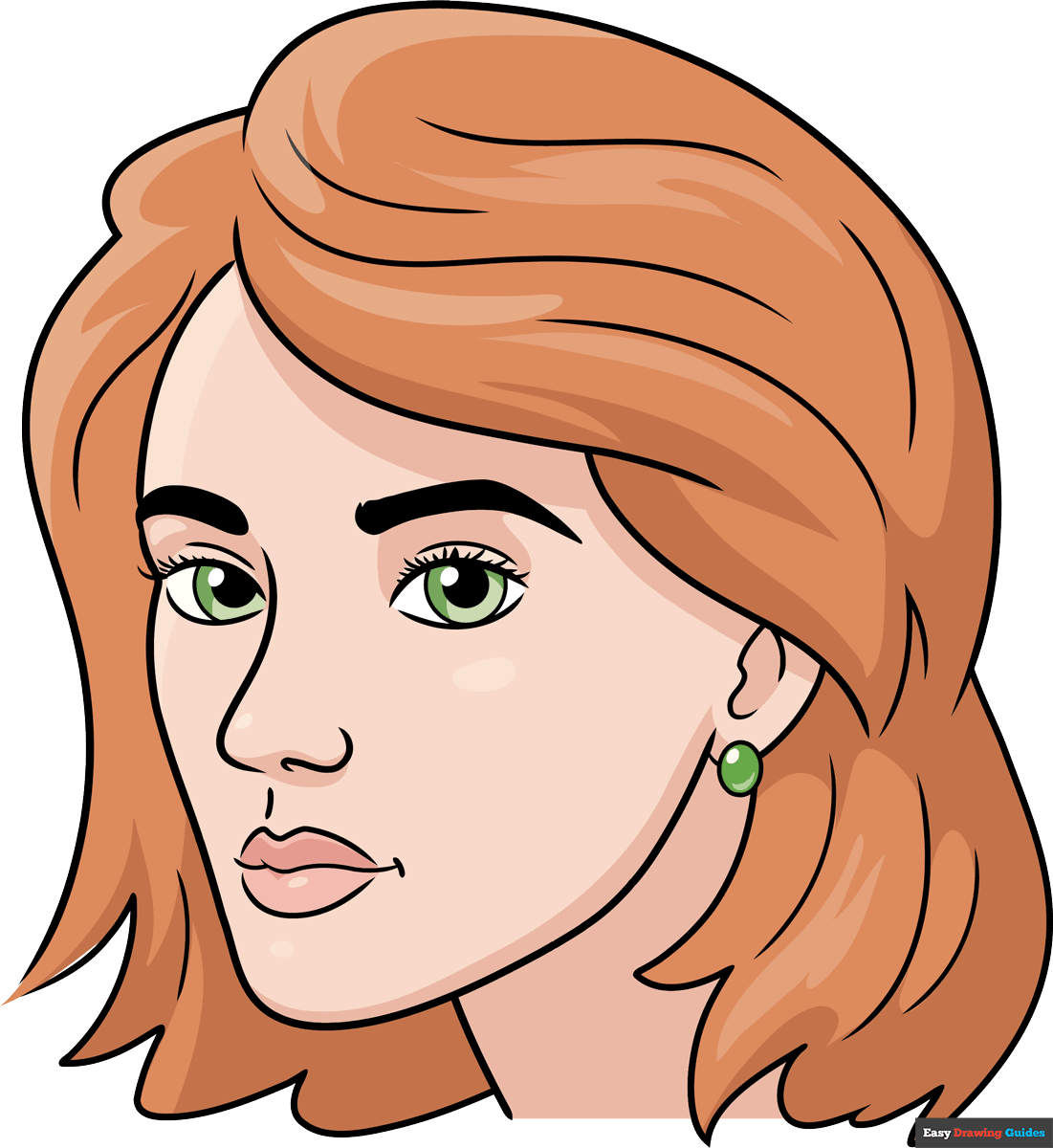 How To Draw A Face From 3 4 View Really Easy Drawing Tutorial