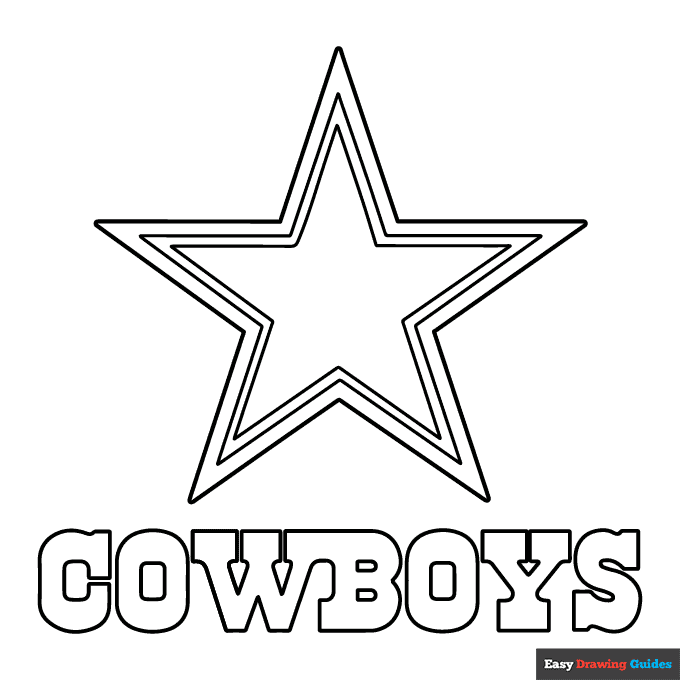 Dallas Cowboys Logo Coloring Page | Easy Drawing Guides Dallas Cowboys Logo Coloring Page | Easy Drawing Guides